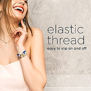 Cedar and Ink Stackable Bracelets, Tile Bracelets for Women, Stackable Enamel Bracelets, Enamel Bangle Bracelet, Gifts for Women - Nautical Mile