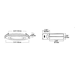 NDR Electric RZR-CCT-FR615-WH Razor CCT 2-Hour Fire Rated Edge Lit LED Downlight, 3000K/4000K/5000K, No Housing Required (6" REGRESSED - HIGH Lumen)