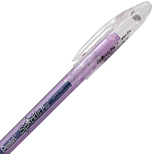 Pentel Arts Sparkle Pop Shimmering Metallic Gel Pen, (1.0mm) Bold Line, Assorted Iridescent Ink Colors, 4 Pack