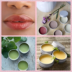 24 Pack (2 Oz/60ml) Screw Top Round Aluminum Tin Cans, Metal Tin Storage Jar Containers with Screw Cap for Lip Balm, Cosmetic, Candles, Salve, Make Up, Eye Shadow, Powder, Tea