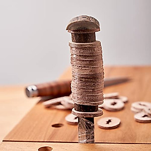 6" Inches Cowhide Leather Handle Washers for Knives and Other Tools - Oval - 1.56 x 1.25 x 0.2 Inches - High Griping - Durable Surfaces