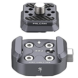 ULANZI F22 Quick Release Plate, Camera Mount Thread Adapter Seat Quick Setup Kit with 1/4" Screw to F22 QR System for Canon/Sony/Nikon Cameras/DJI/Moza Stablizers Switch Between Tripod/Monopod/Slider