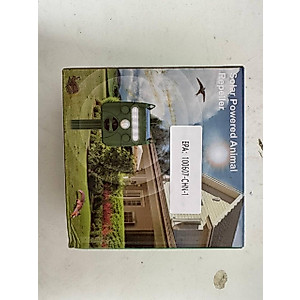 1Pack Ultrasonic Animal Repellent Outdoor Solar Animal Repeller with Motion Sensor&LED Strobe Light Cat Repellent Outdoor Deer Repellent Devices Waterproof Dog Deterrent Skunk Repellent for Yard