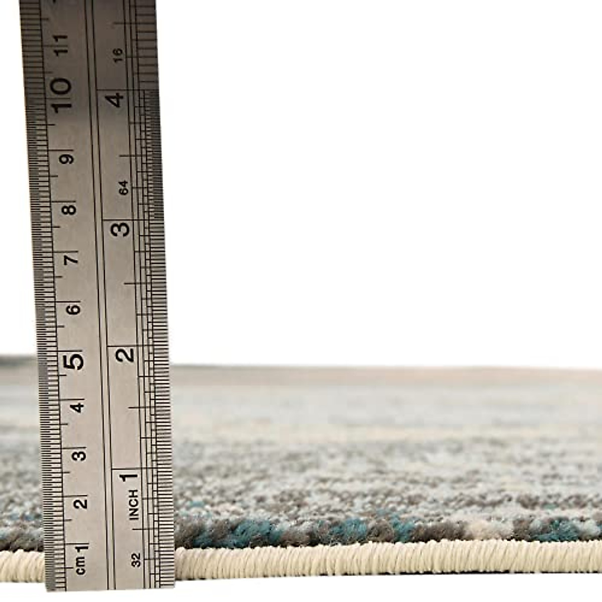 Unique Loom Estrella Collection Modern, Abstract, Watercolor, Contemporary Area Rug, 3 ft 3 in x 5 ft 3 in, Light Blue/Beige