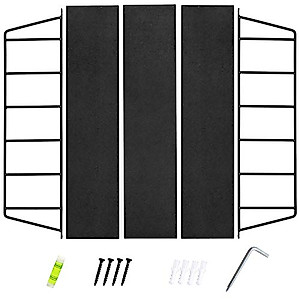 BOLUO Black Wall Shelf Bathroom Shelves - Bedroom Kitchen Living Room Modern Book Shelf Floating Shelves 24 inch (610-B)