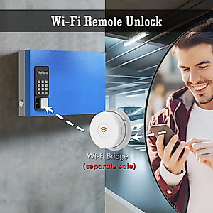 DiDiHere 16 Key Lock Box, Key Cabinet Wall Mount, Smart Key Safe Lockbox Holder for Valets, Hotels, Car, House Keys, 4-Ways Unlocking, Key Organizer Security Storage