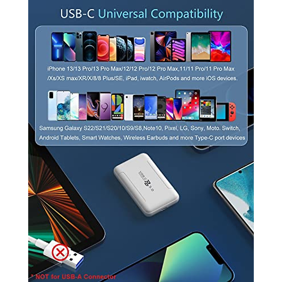 USB C Wall Charger Flat, OKRAY 3-Pack 20W Type C Fast Charger with Foldable Plug, Extra-Slim USB-C Power Adapter Fast Charging Block Compatible iPhone 14/13/12 ProMax/11/XR/XS/X/8/7 Plus iWatch 8/7/SE