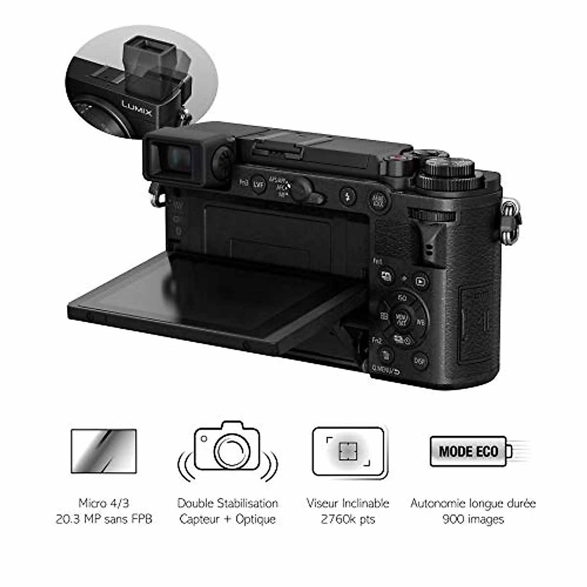 Panasonic Lumix DC-GX9 Mirrorless Micro Four Thirds Digital Camera Body Only Black (Kit Box)