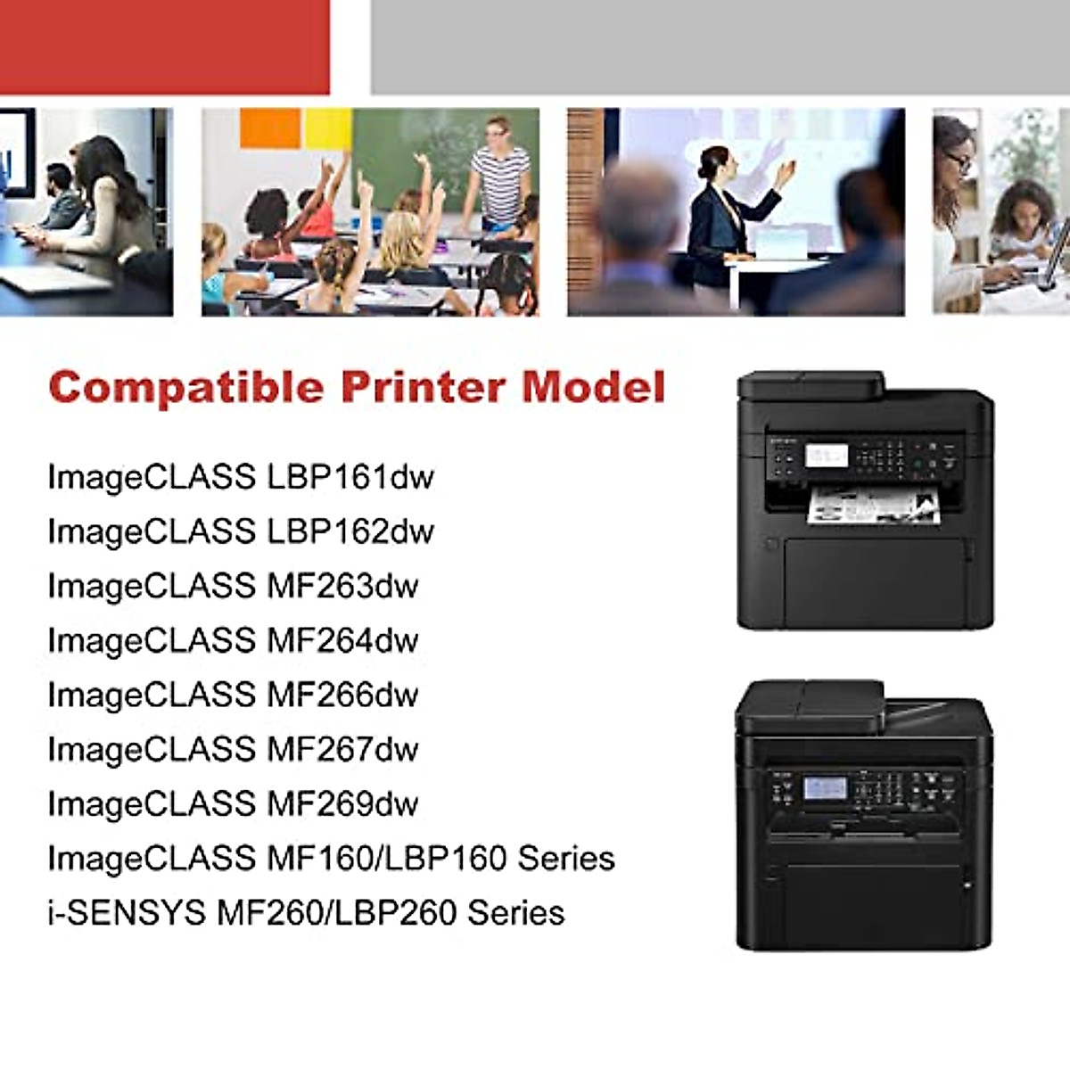 1-Pack 051 Drum Unit Black: DOPHEN Compatible 051 Drum Unit Replacement for Canon imageCLASS MF264dw MF267dw MF269dw LBP162dw Printer