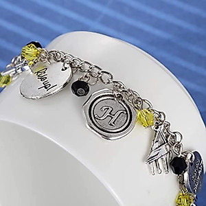 Blingsoul Disc Charm Bracelets for Girls - 9.8" Adjustable Rise Up Musical Merchandise Silver Bracelet Women Jewelry Broadway Hamiltn Gift