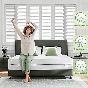 Novilla Full Mattress, 12 Inch Memory Foam Mattress for Pressure Relief & Comfort Sleep, Medium Firm Feel with Motion Isolating, Full Mattress in a Box, White