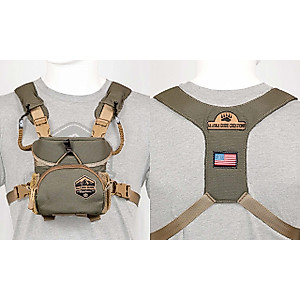 Alaska Guide Creations Hybrid Binocular Pack | Compact Utility Bag with Mesh Side Pockets | Binocular Harness for Comfort and Quick Access (Mossy Oak Break-Up Country)