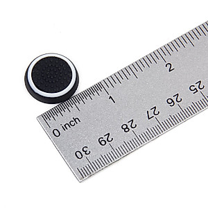 Dovewill Joystick Dust Dirt Protection Replacement Accessory Silicone Cap Button Covers For Sony PlayStation 4 PS4 PS3 PS2 Controller Pack of 2 Black+White