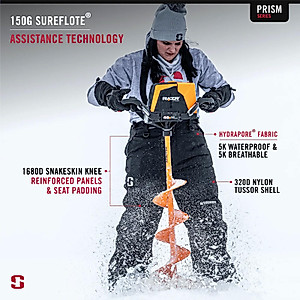 Striker Women's Prism Durable Breathable Water-Resistant Outdoor Ice Fishing Pant with Sureflote Flotation Technology, 8 Black