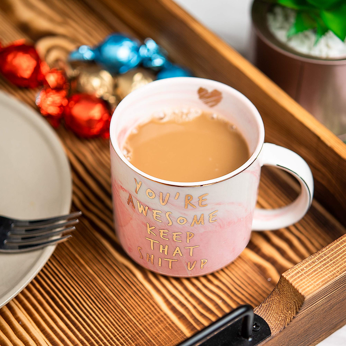 Thank You Gifts - Funny Inspirational, Thoughtful, Birthday, Friendship, New Job Gifts Ideas for for Women Friends, Coworkers, Boss, Employee - Graduation Gifts for Her - Ceramic Coffee Cup