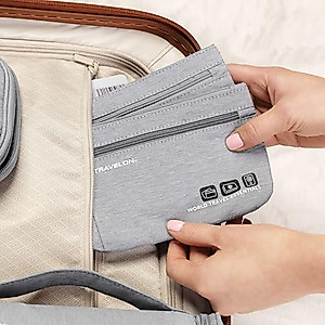 Travelon Travelon World Travel Essentials Set Of 2 Currency and Passport Organizers Travel Tote, Peacock Teal