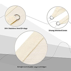 Oneofics Sun Shade Sail 10’x10’x10’ Triangle Sun Shade Sail Canopy UV Block Awning for Outdoor Patio Garden Backyard