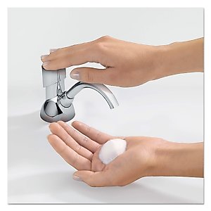 GOJO CX Counter-Mount Push-Style Soap Dispenser, Chrome, for GOJO Foam Hand Soap Refills (Pack of 1) - 8500-01