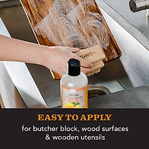 CLARK'S Cutting Board Organic Soap - Cleaner for Butcher Block, Countertop and Utensils - Enriched with Natural Orange & Lemon Extracts - Cleans and Restores Wood - Use Before Food Safe Mineral Oil