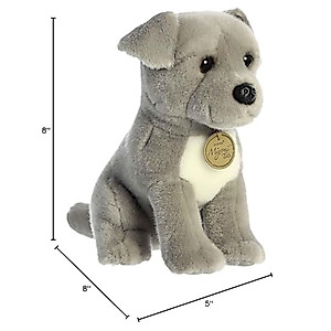 Aurora® Adorable Miyoni® Tots Pit Bull Puppy Stuffed Animal - Lifelike Detail - Cherished Companionship - Gray 9 Inches
