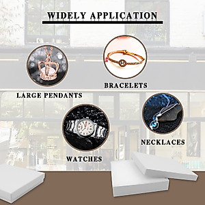 opaprain Cardboard Jewelry White Gift Boxes 10 Pack6x5×1 inches, its apply to displaying necklaces, rings, bracelets, earrings