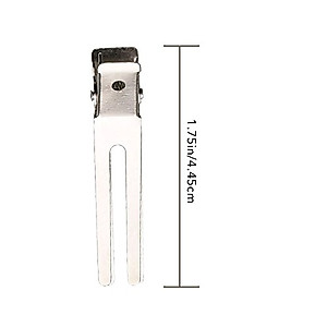 Diane Double Prong Hair Clips for Women, Girls For Holding Rollers or Hair 1.75 Inches Long Silver D17, 80 Count (Pack of 1)