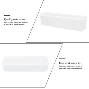 Yardwe 2pcs food grade pp Pasta Container spaghetti os storage Box crisper Storage Container pasta canister with lid Storage Box household condiment food box utility box large