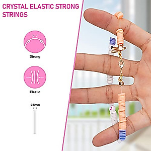 LZOUOWO 5300 Clay Beads for Bracelets Making Aesthetic Kit with Smiley Face Beads Polymer Clay Flat Beads for Bracelets Set Heishi disc Beads and Letter Beads for Girls Ages 8-12