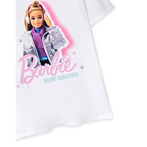 Barbie Christmas T-Shirt Womens Ladies Merry Christmas White Top