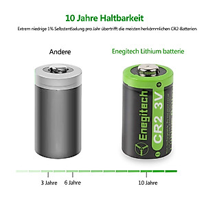 Enegitech CR2 3V Lithium Battery, CR15H270 1000mAh for Golf Rangefinder Nest Temperature Sensor Instax Mini Camera/Polaroid Camera Non-Rechargeable (CR2 6 Pack)