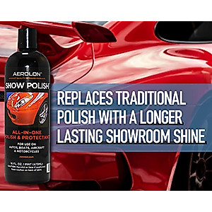 Aerolon Show Polish and Sealer for Cars, Trucks, Boats & Motorcycles - The Ultimate Liquid Car Wax Shine with Polymer Paint Sealant Protection, Base Coat Sealant Kit with 16oz Bottle & Applicator