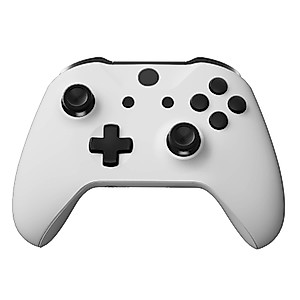eXtremeRate Black Thumbsticks + Replacement Buttons for Xbox One S, Xbox One X Controller