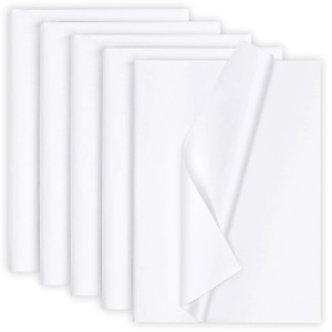 130 Sheets 20"x14" White Wrapping Tissue Paper Bulk for Gift Bags Christmas Weddings Birthday Arts Craft Party Decoration