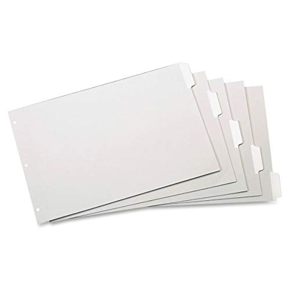 TOPS Cardinal 11x17 Write'n Erase Tab Divider, 5-Tab, White, (84270CB)