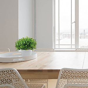 Little Chain 8PCS Artificial Fake Outdoor Plants Flowers UV Resistant Faux Flowers Indoor Outside for Decoration, Hanging Planter Wedding Garden Patio Office Home Decor, Green, Red