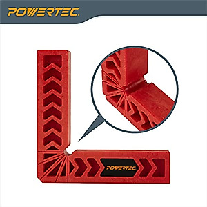 POWERTEC 6-PC Set, Universal Fence Clamps with 6" Positioning Squares, For Table Saws, Router Tables, Clamping Squares, Drill press tables, Mitre Saws, 71782