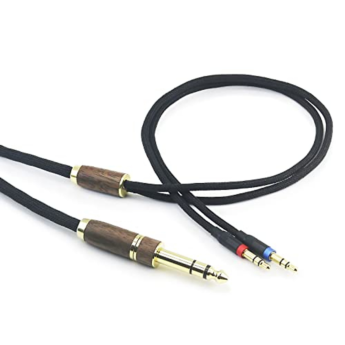 NewFantasia 10ft 6N OCC Copper Silver Plated Upgrade Audio Cable 3.5mm Male and 6.35mm Adapter Compatible with Hifiman Sundara, Ananda, Arya, HE400SE, HE4XX, HE-400i Headphone (2 x 3.5mm Version)