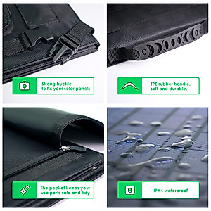 BigBlue 80W Portable Solar Panels with DC(18V/4.45A)+ PD USB-C+ 2 USB Outputs, Camping Solar Charger with Kickstand for Jackery/ROCKPALS/Anker/FlashFish/Bluetti Power Station, Cellphones, iPad etc.