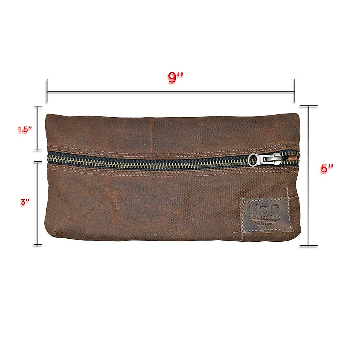 Hide & Drink, Vape Pen Accessories Kit Bag, Pouch Holder, Secure Fit, Cord Storage G Pen Soft Travel Bag, Waxed Canvas, Handmade, Honey Bourbon