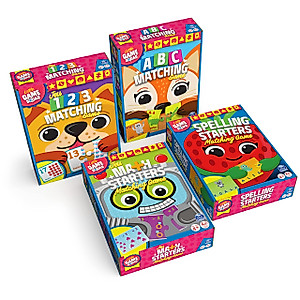 SPIN MASTER GAMES Spin Master Match and Learn Puzzle Game Bundle for Learning Basic Education Skills, for Families and Kids Ages 3 and up