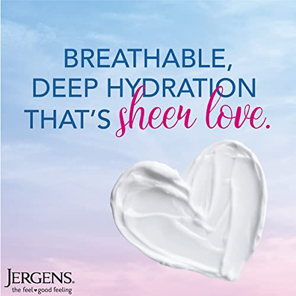 Jergens Cloud Creme Hand Cream for Dry Hands, Lotion with Hyaluronic Complex, Non-Greasy Moisturizer & Breathable Light Formula, 3 oz