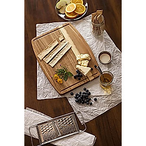 TOSCANA - a Picnic Time brand Ovale Acacia Cutting Board, Cheese Boards Charcuterie Boards, Wood Serving Platter, (Acacia Wood)
