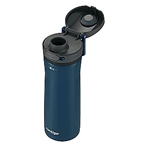 Contigo Jackson Chill 2.0 Vacuum-Insulated Stainless Steel Water Bottle, Secure Lid Technology for Leak-Proof Travel, Keeps Drinks Cold for 12 Hours, 20oz Blueberry