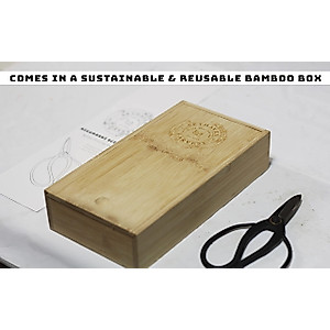 Bonsai Pruning Scissors for indoor outdoor gardening, Higurashi Bonsai Shears in a bamboo gift box, Versatile tool for use around the kitchen, house and garden