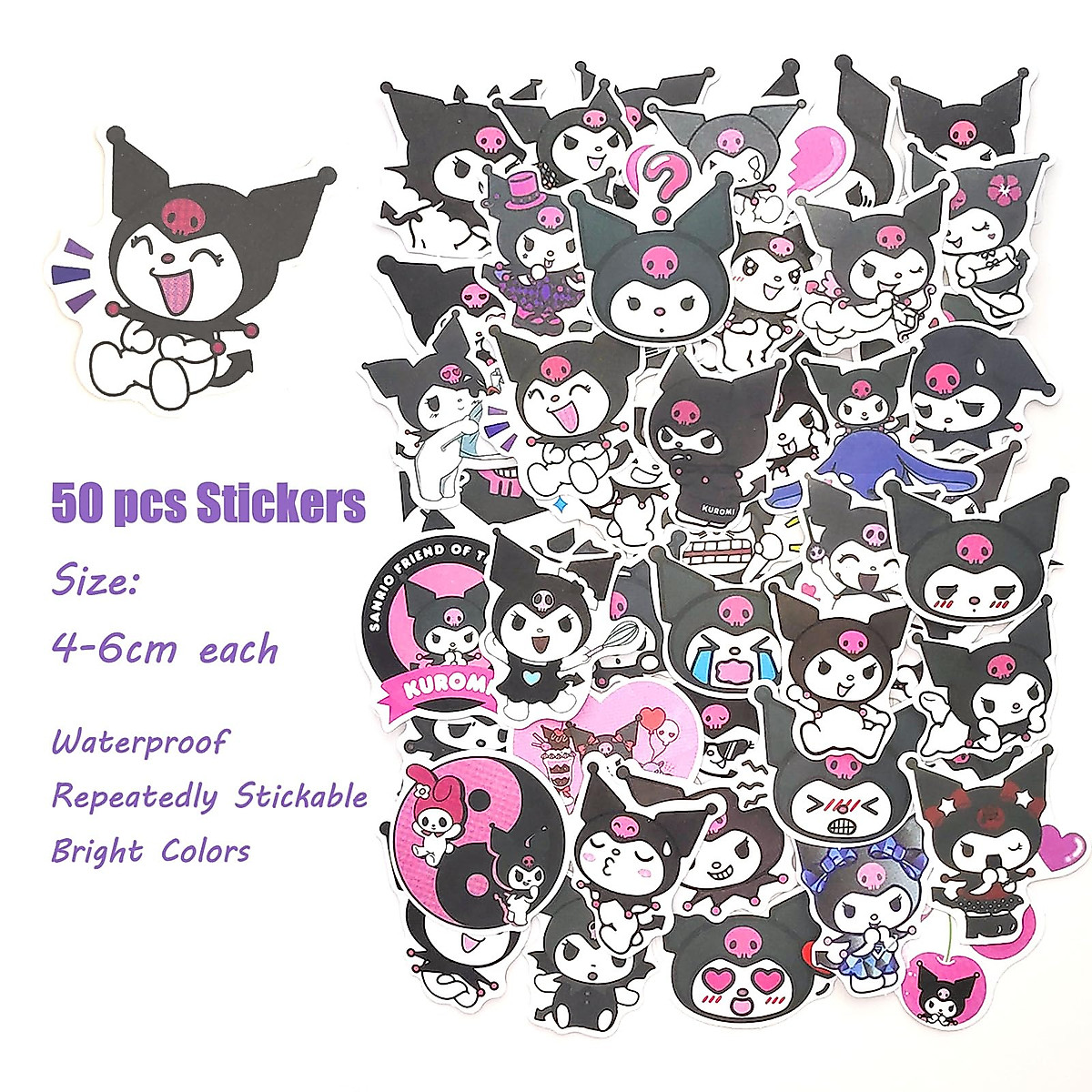 Koiswim School Supplies Set, Cute Stationery Set, Back to School Gift for Kids Including Spiral Journal Notebook, Black Rollerball Pens, Pencil Cse, Stickers