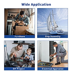 Self Drilling Screws - #8 x 1/2'' to 1-1/2'' Hex Washer Head Screw Kit, 410 Stainless Steel Black Self Tapping Screws, Self Tapping Sheet Metal Tek Screws 220 PCS