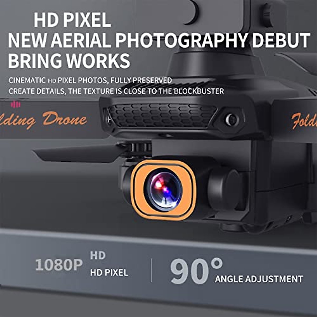 Drones with Camera for Adults, Mini Drone with Dual 1080p Hd WiFi FPV Camera Remote Control Toys with Altitude Hold, Headless Mode, One Key Start Speed Adjustment, Trajectory Flight #F