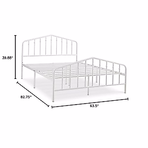 Signature Design by Ashley Casual Trentlore Metal Bed, Full, White