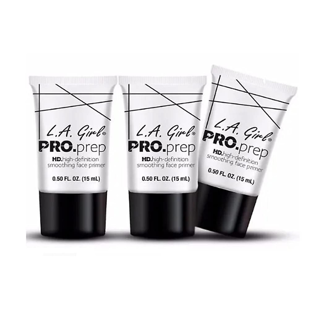 L.A. Girl High Definition Smoothing Face Primer With Vitamin E, Assortment, 0.5 Fl Oz (Pack of 3)