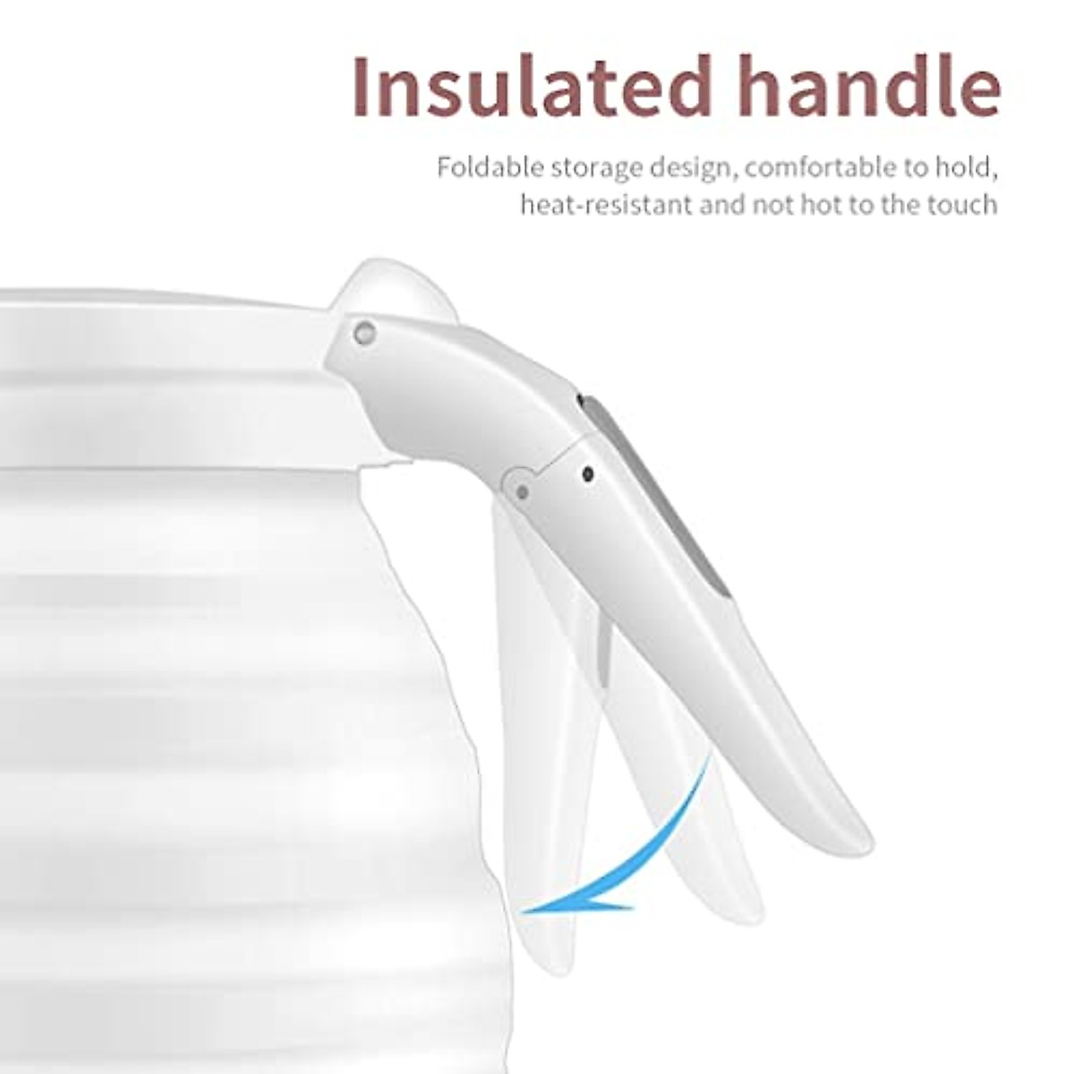 600ml Food Grade handle foldable constant temperature mini kettle water boiler portable hot water electric kettle 120V US plug